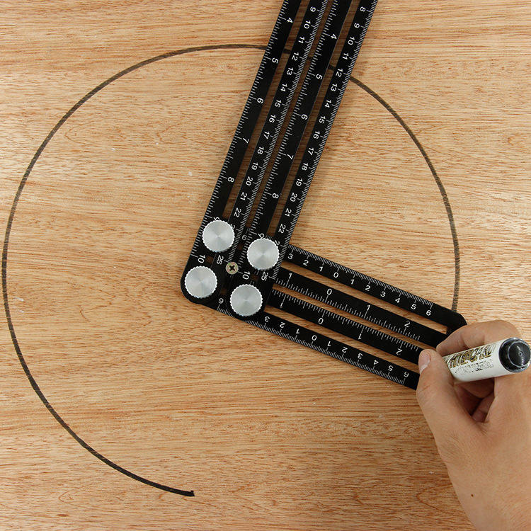 6-Sides Angle Six Fold Ruler, Tile Opening Positioner Adjustable ...