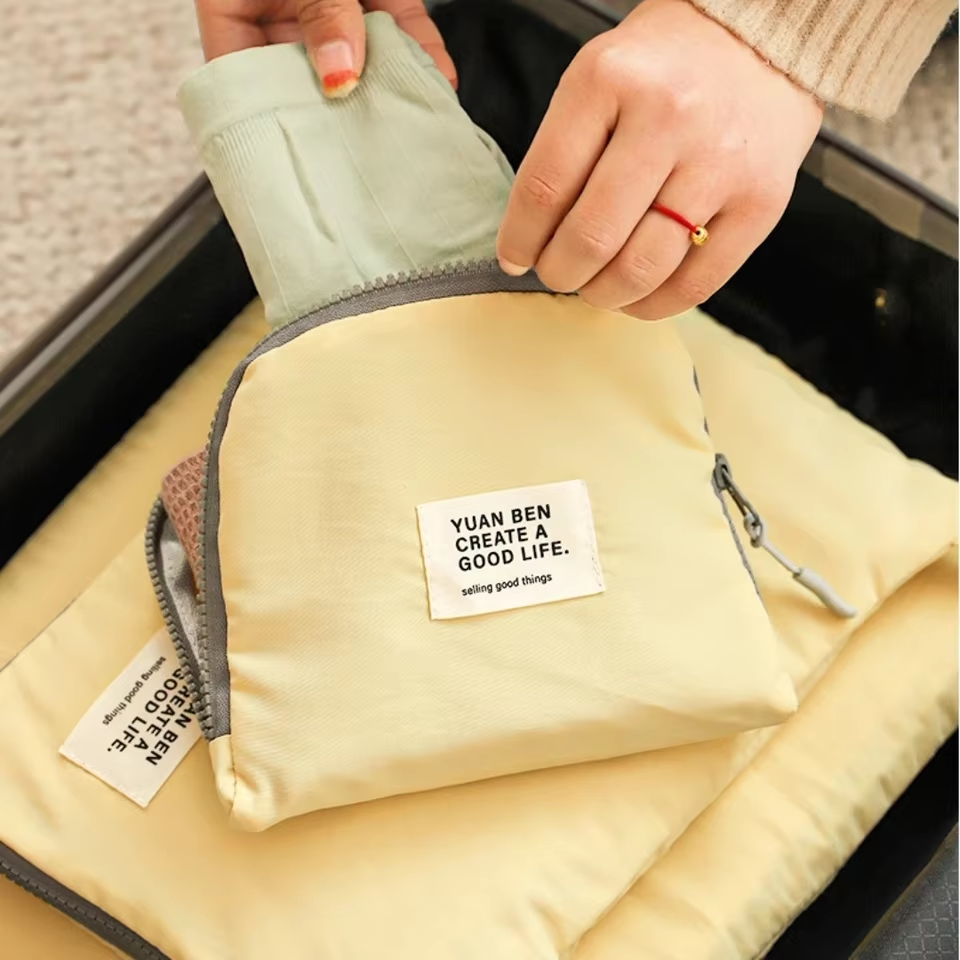 Compression Packing Cubes for Travel-Polyester Zipper Luggage and ...