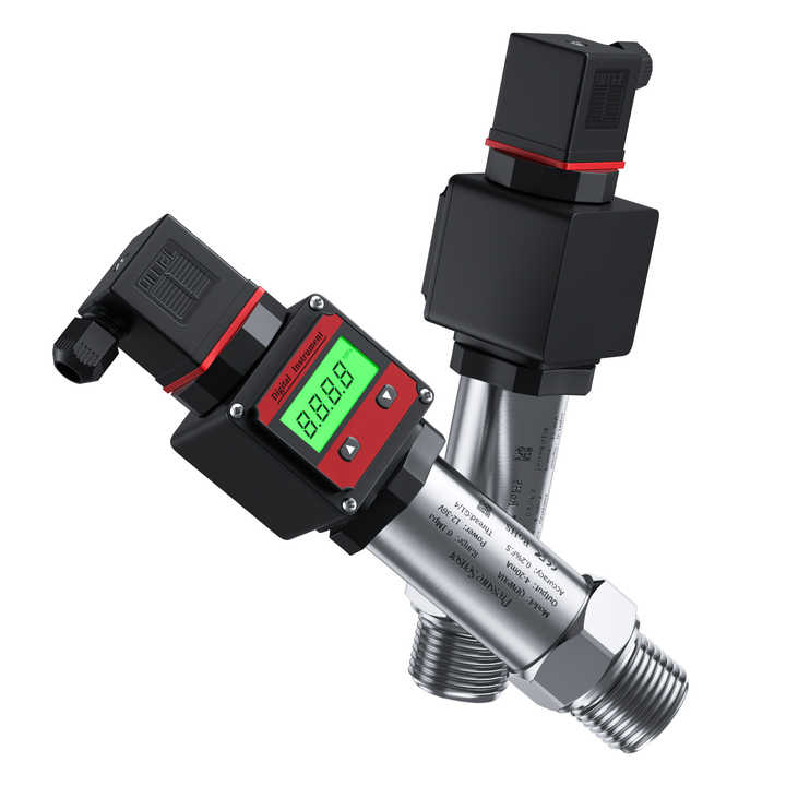 4-20mA RS485 DC24V Pressure Transmitter 0-60Mpa to 0-10V 0-5V Pressure Sensor Water Oil Air LCD ...