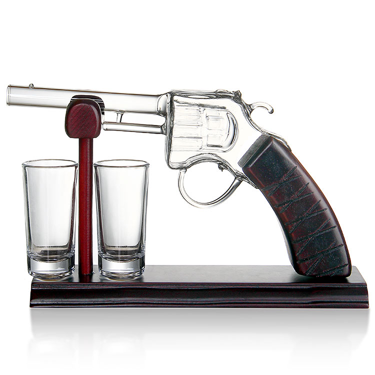 Verified Supplier Tequila Pistol Bottle Gun-Shaped Glass Bottle ...