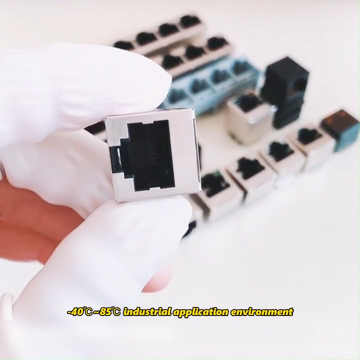 Ethernet Single Port RJ45 Connector - Vertical Modular Female PCB Jack ...