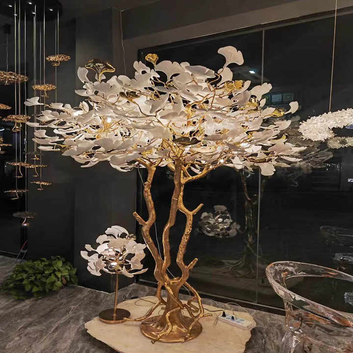 Custom Project Hotel Indoor Decoration - Ginkgo Ceramics LED Floor Lamp