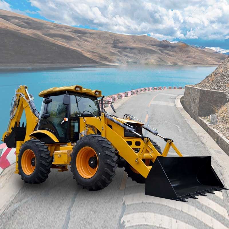 Mini Tractor Towable Backhoe Loader Earth-moving Machinery Small Wheel ...