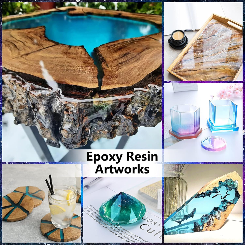 Epoxy Resin Crystal Clear Kit Glue for Crafting DIY Projects Strong ...