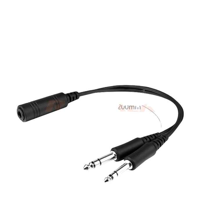 Helicopter headset plug to General Aviation GA plug headset adapter ...