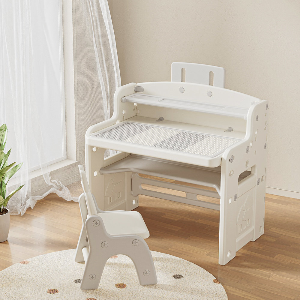 MIGO BEAR Baby Ergonom Playing Desk - Toddler White Plastic