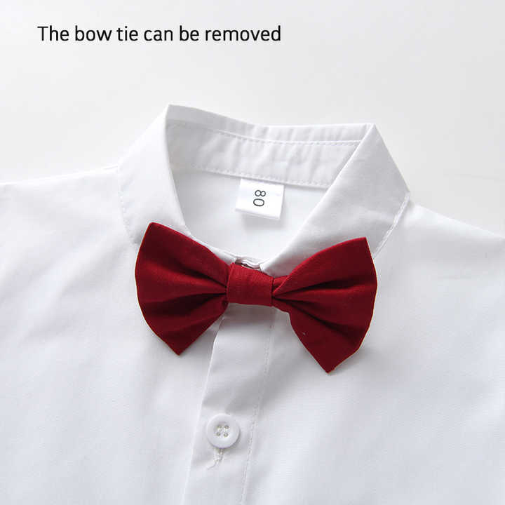 New British Spring and Autumn Boys' Clothing Red Strap Pants Boys' Set ...