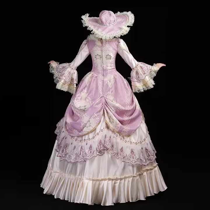 Women Medieval Royal Rococo Baroque Style Costume