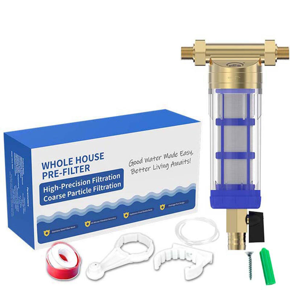 Washable Water Purification System - Brass Sediment Sand Pre-filter