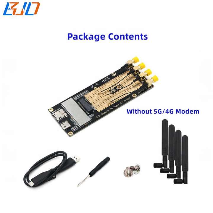 5G 4G WWAN Module Modem M.2 NGFF B Key to USB Type-C Connector