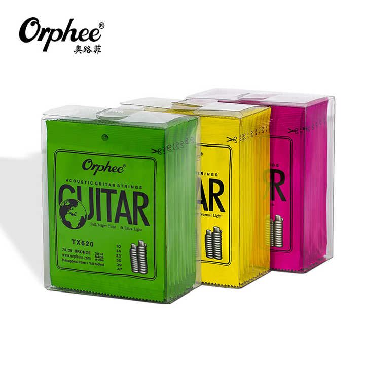 Orphee TX620 630 640 Acoustic Guitar Strings Hexagon Carbon Steel Metal ...