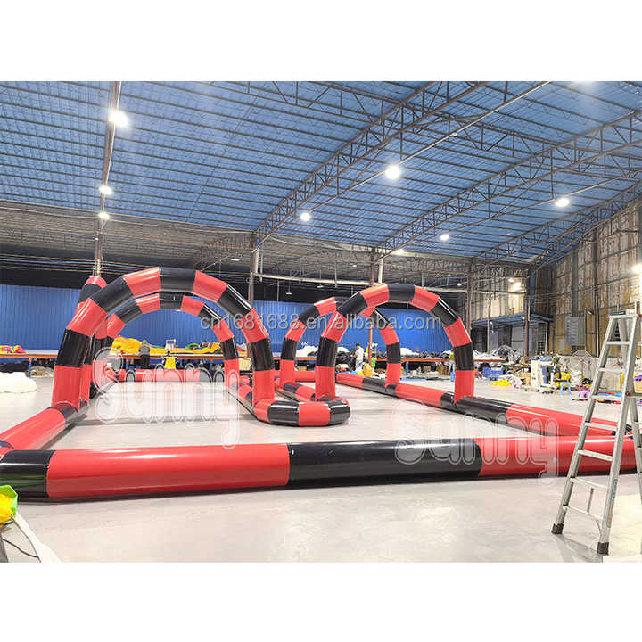 Factory Price Inflatable Bumper Car Track Inflatable Go Kart Race Track ...