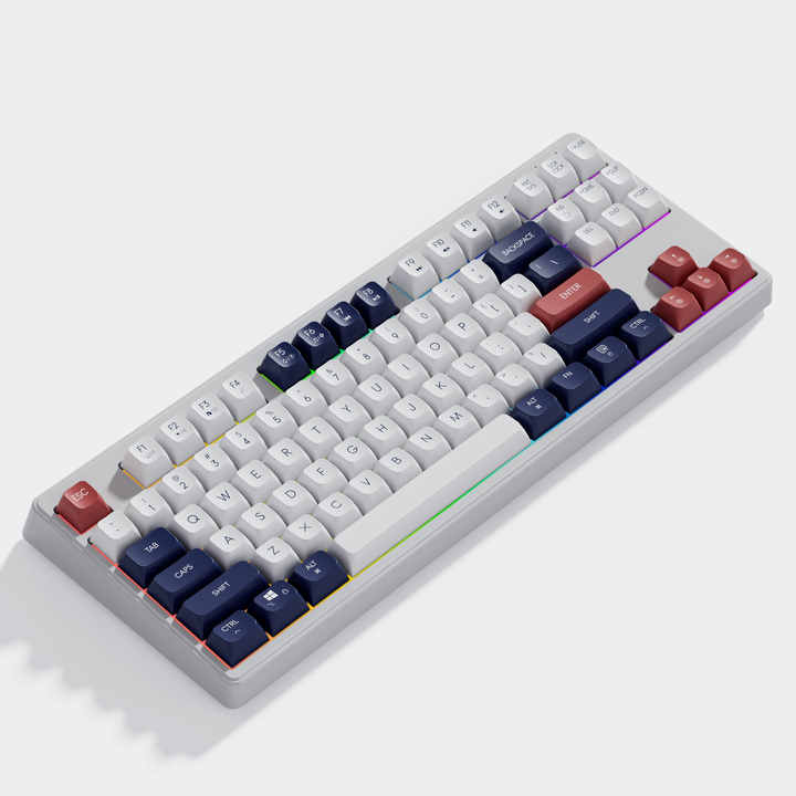 87 Keys Gaming Keyboard 2.4G Bluetooth Three Mode RGB Backlit Membrane ...