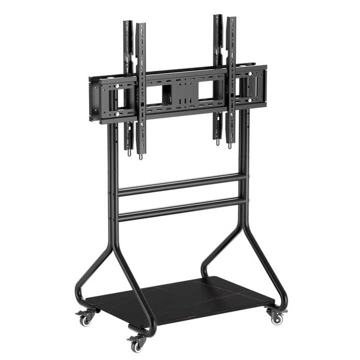 HILLPORT Mobile Dual TV Cart Adjustable Trolley Design 50-90 Inch Laser ...