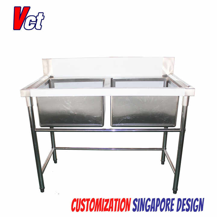 VICTORY KITCHEN Double Bowl Basin - Durable Stainless Steel