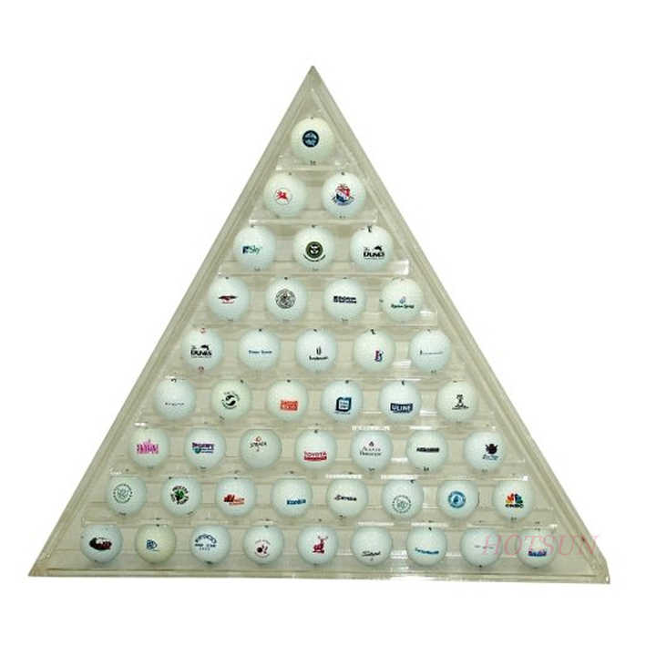 Pyramid Shape Acrylic Golf Ball Display Case for Wholesale