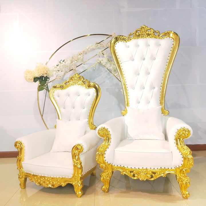 Luxury High Back Golden King Throne Chair - Hotel Furniture