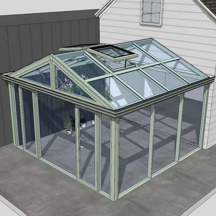 Heat Insulation Energy Saving Outdoor Garden Glass Sunroom