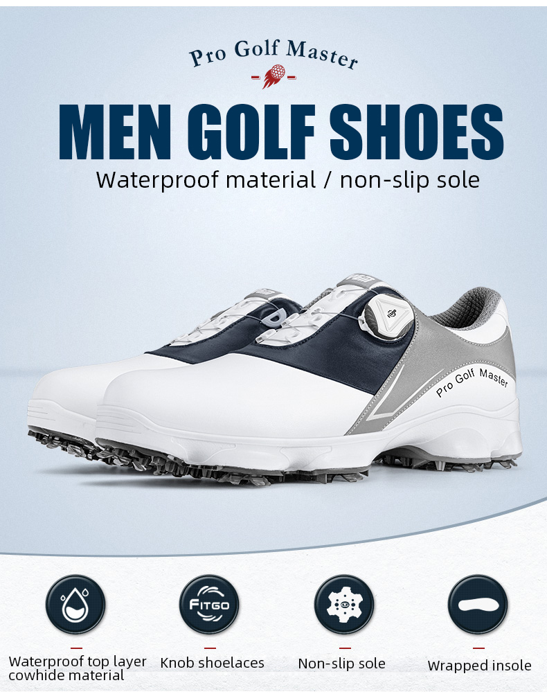 PGM XZ194 high quality men genuine leather golf shoes full waterproof ...