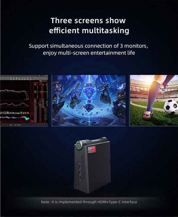 GMKtec M7 AMD R7 Pro 6850H Gaming Mini PC 8-core 16-thread 16/32GB DDR5 ...