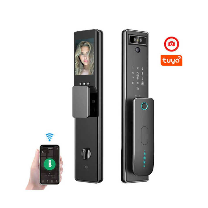 3D Face Real-time Intercom Smart Door Lock Security Face Camera Intelligent Fingerprint Password ...