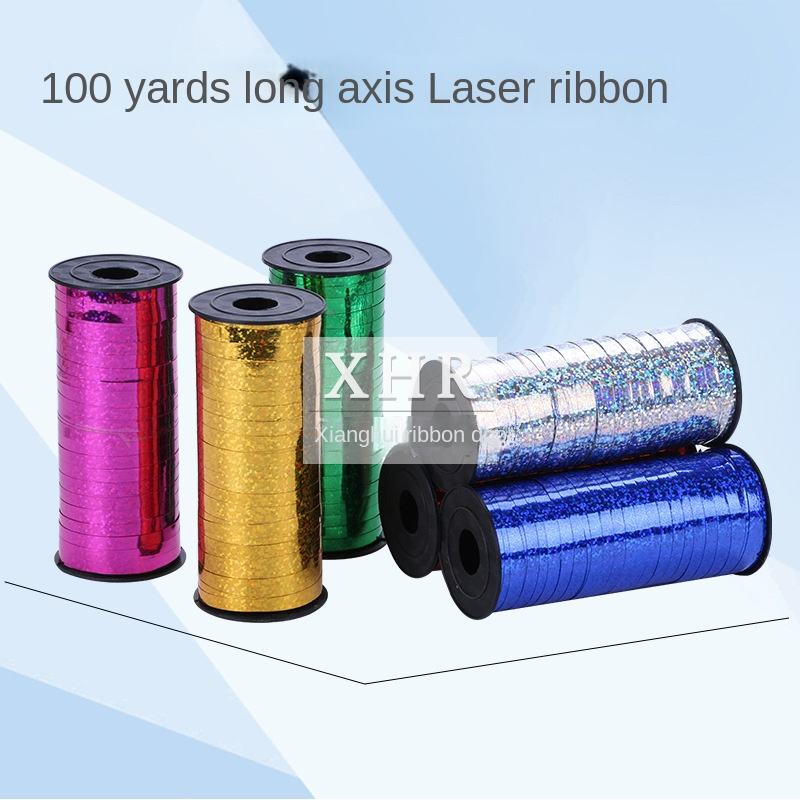 500 Size Laser Plastic Ribbon 5mm Wide Spool Holiday Decoration Banner ...
