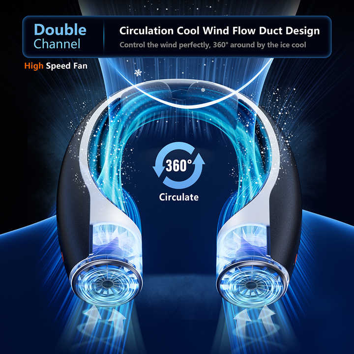 USB Battery Powered Bladeless Wearable Personal Outdoor Sports Mini ...