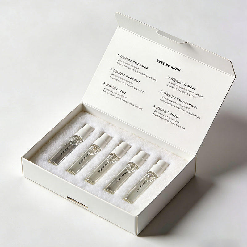 Customized logo White Perfume Sample Packaging Box Custom Foldable ...