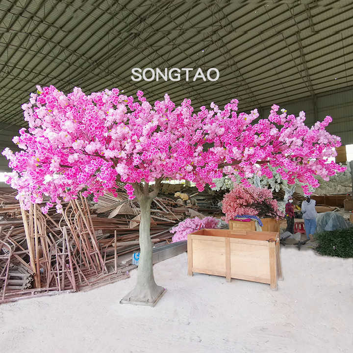 Wholesale Plastic Flower Marriage Design Outdoor Artificial Cherry ...