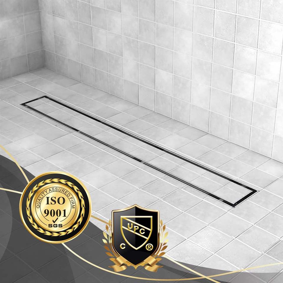 Modern Brushed 304 Stainless Steel Linear Shower Drain-Eco-Friendly ...