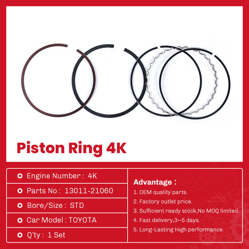 Toyota Piston Ring Kit 4K 13011-21060 - Reliable Performance