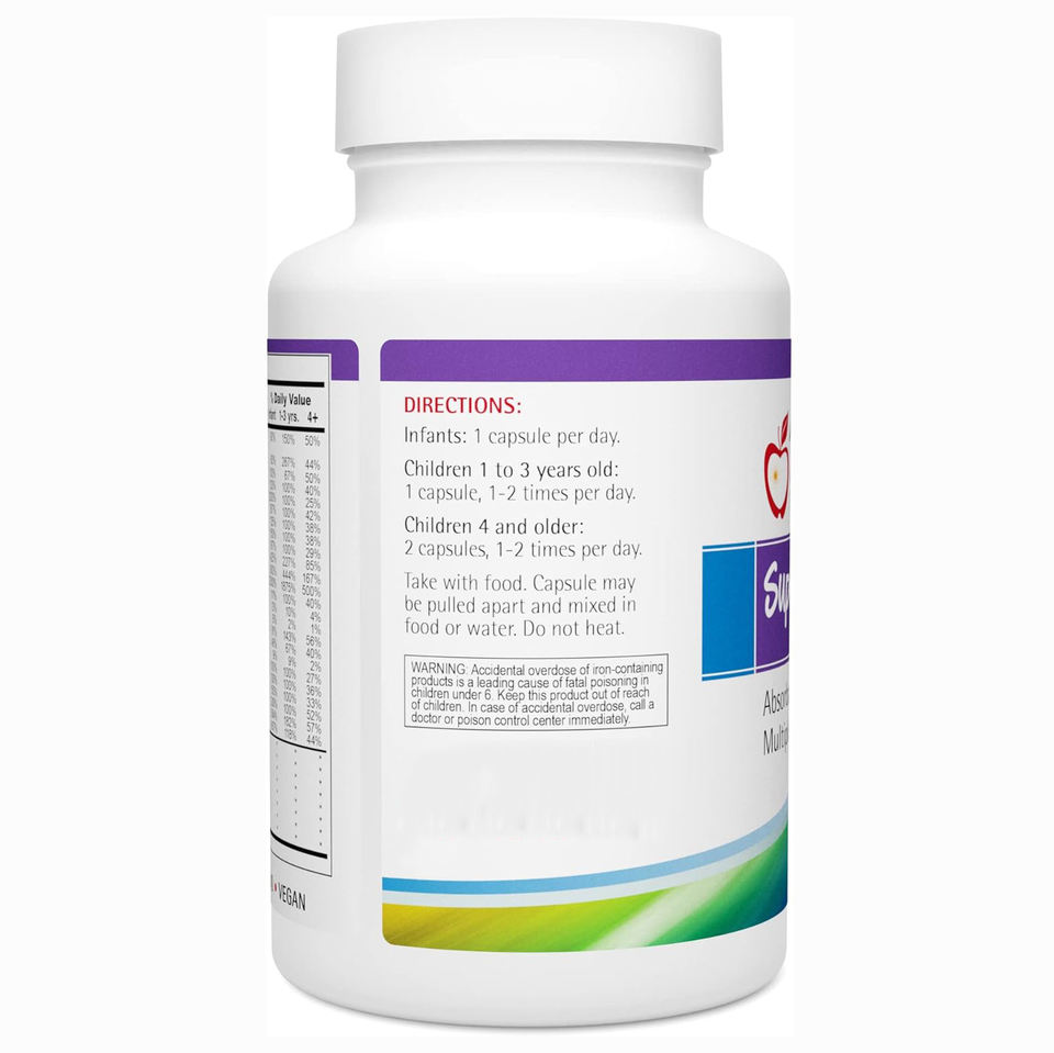 Super Mini Multivitamin Swallowable Capsules for Children Methyl Folate ...