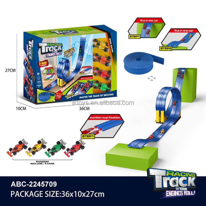 LKToys 5m Dual Track Sliding Set Standard Alloy Formula Car 4-Piece ...