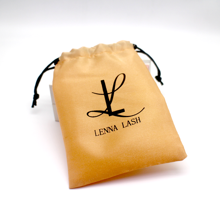 Custom Size logo Satin Dust Bag Hair Extensions Packaging Bag Satin ...