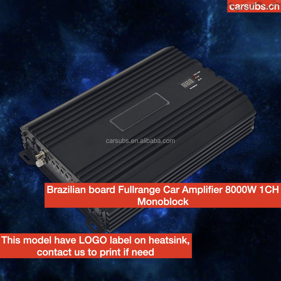 Brazilian Style Full Range RMS 8000W Car Subwoofer Amplifier