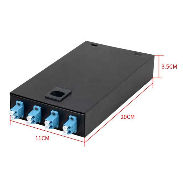 Ftb-4 Lc/upc 8 Core Fiber Optic Patch Panel & 4 Port Hub Oem