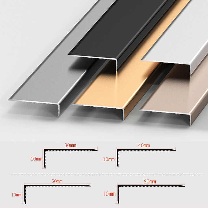 Aluminium L-shaped floor edge banding cover L-shaped edge banding of ...