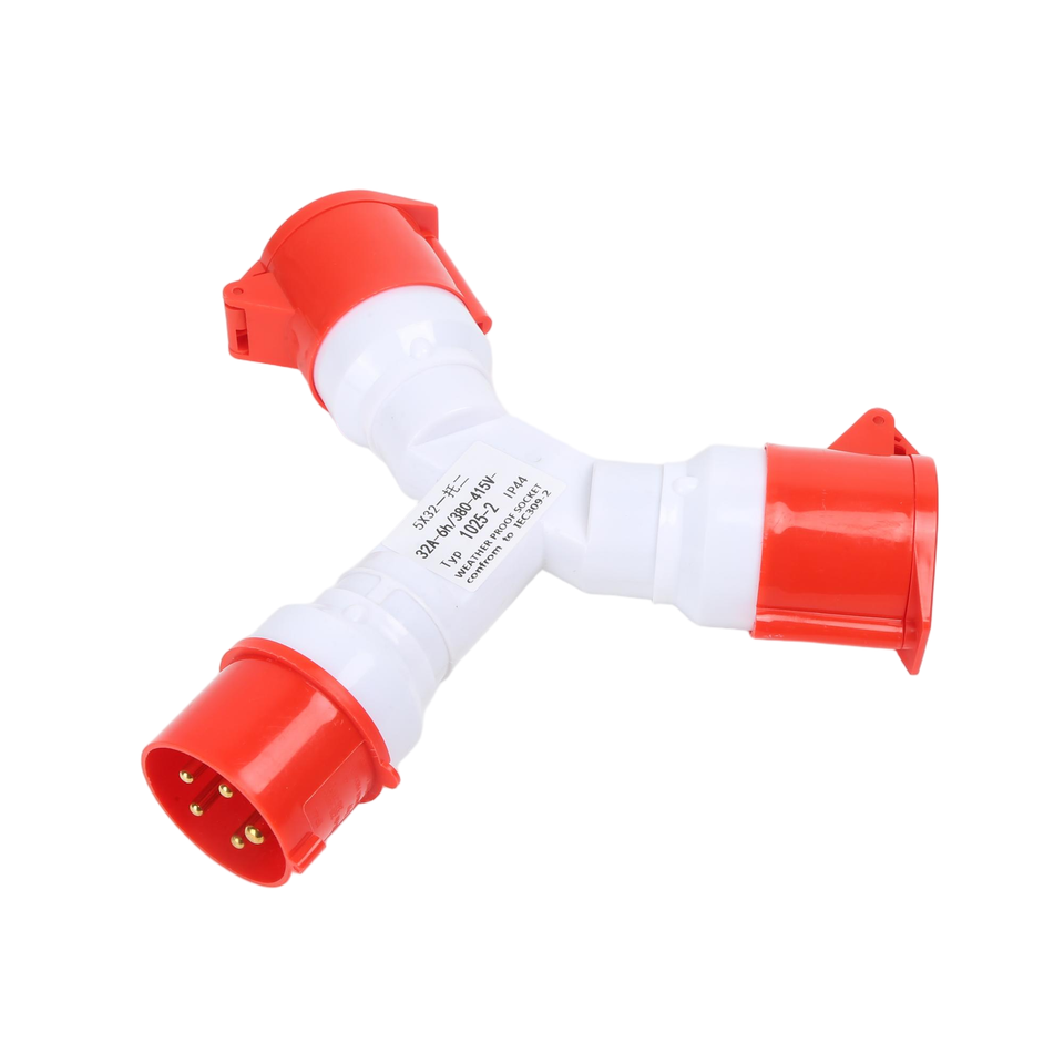 5pin 32A IP44 380V Y Connector Multiple Y Industrial Socket 2 Way ...