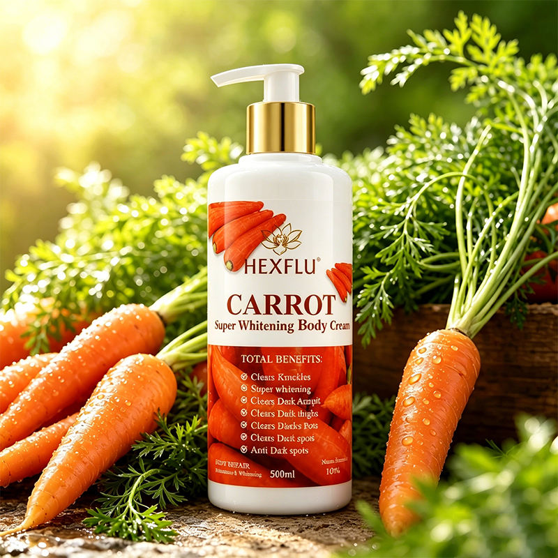Natural Carrot Body Cream 500ml - Whitening Brightening Moisturizing ...