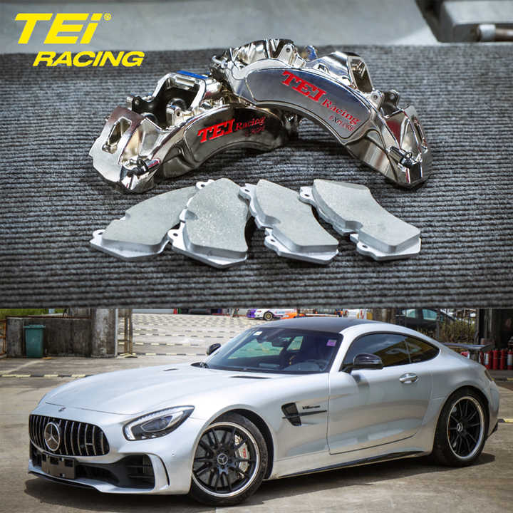 Front Big Brake Kit 6 Piston Caliper with 405*34mm Carbon Ceramic Disc BBK Brake System for ...