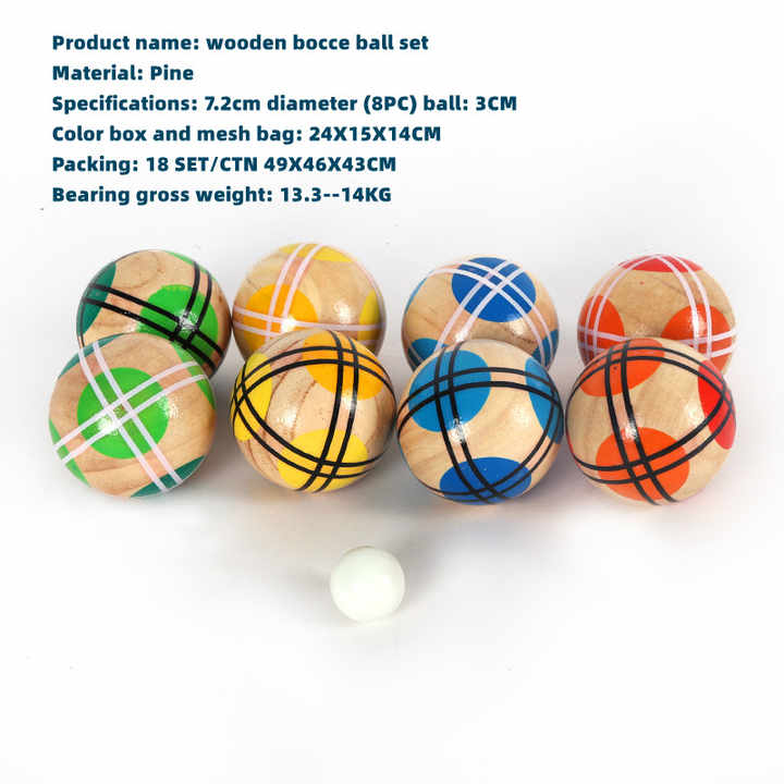 Outdoor Backyard Lawn Beach Yard Party Games Toys Wooden Bocce Ball ...