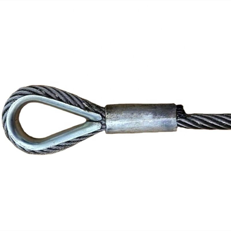 Single Leg Hard Thimble Eyes Steel Cable Pressed Wire Rope Sling ...