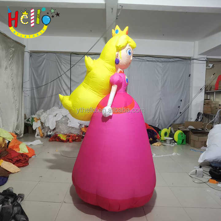 Holiday Street Parade Walking Inflatable Mascot Gold Hair Inflatable ...