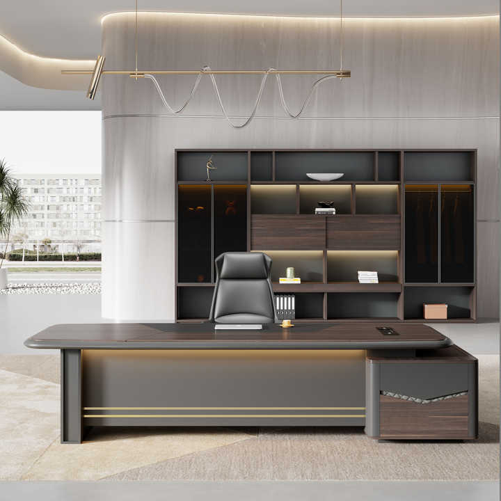 Wooden Office Desk 2023 Popular Modern For Office Space Modem Yiwu ...