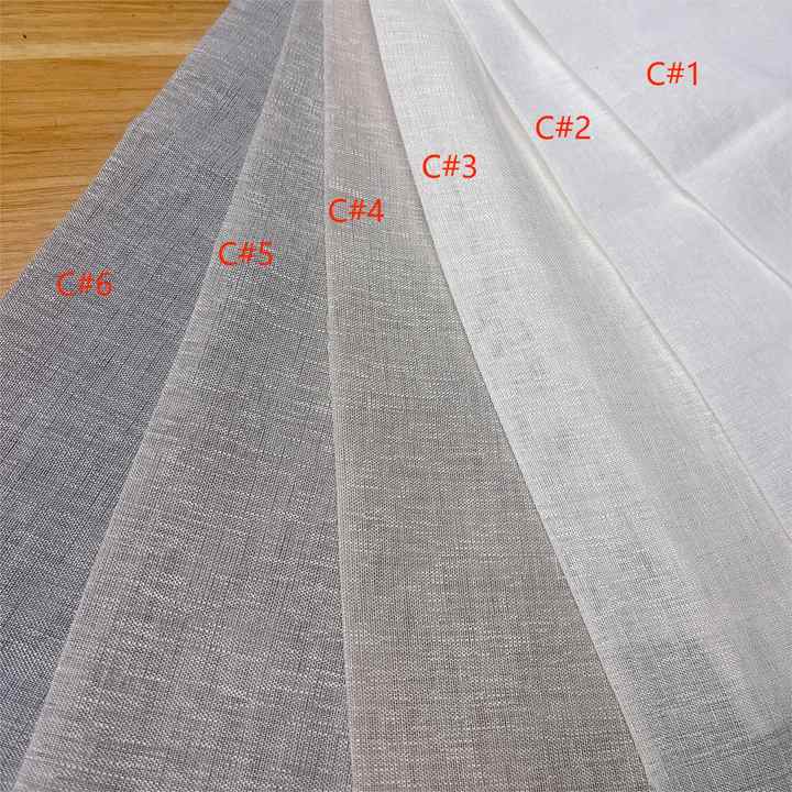 CC-271 Voile Linen Fabric Linen Curtain Fabric Linen Polyester Fabrics ...