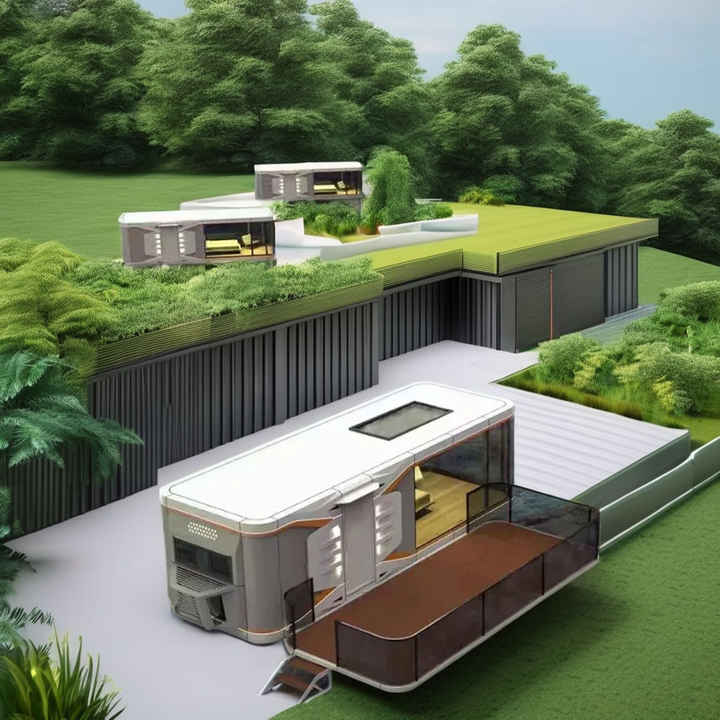 High-end Luxurious Capsule House - Broad View & Steel Door