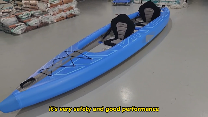 JTRDA 385cm Double Air Chamber Inflatable Kayak for 1 Person