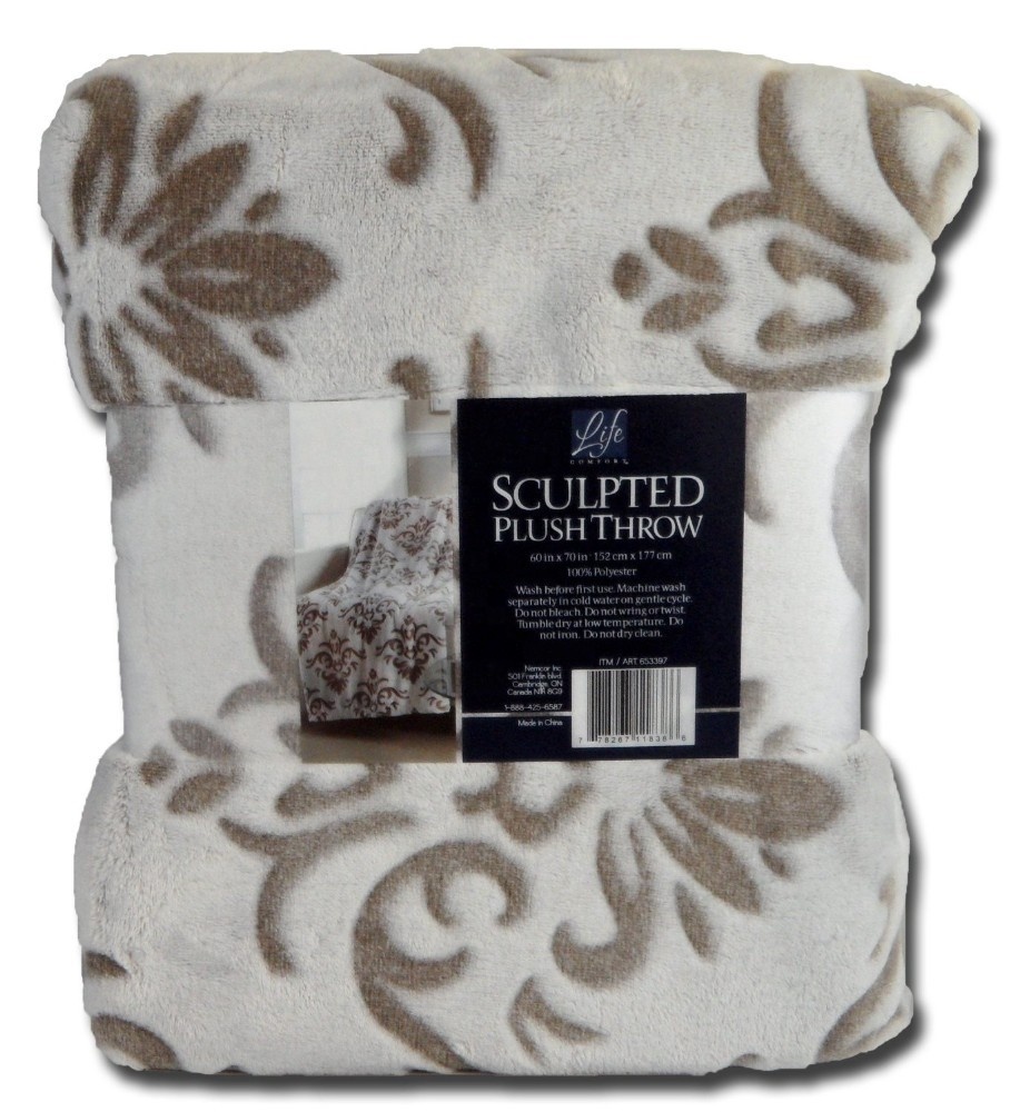 Buy In Bulk Life Comfort Blankets Warm & Thick Herringbone Design ...