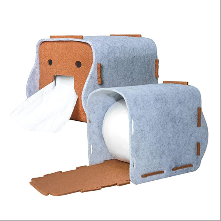 Cute Elephant Felt Modern Table Tissue Box Holder Cartoon Animal Napkin ...