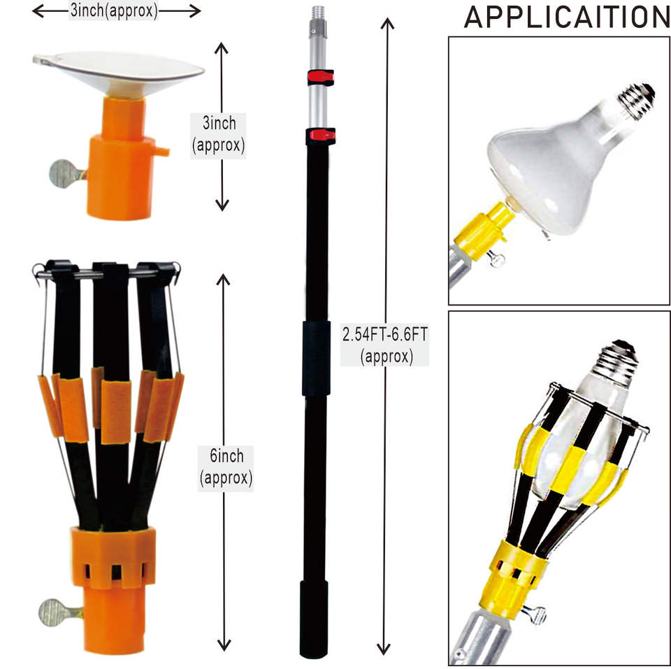 Telescopic Pole Light Bulb Changer for Extension Pole - Durable ...